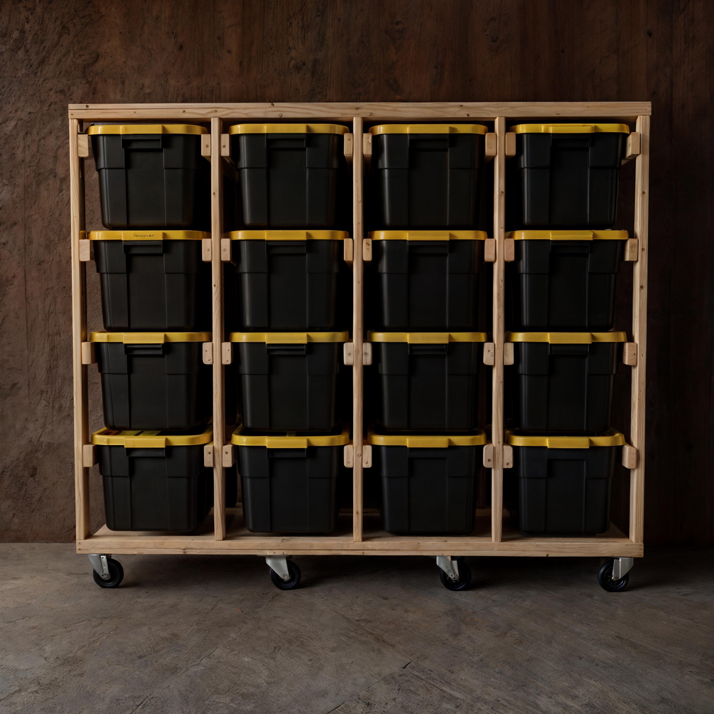 27 Gallon Tote Storage Plans | Garage Shelving | Tote Storage | Wood ...