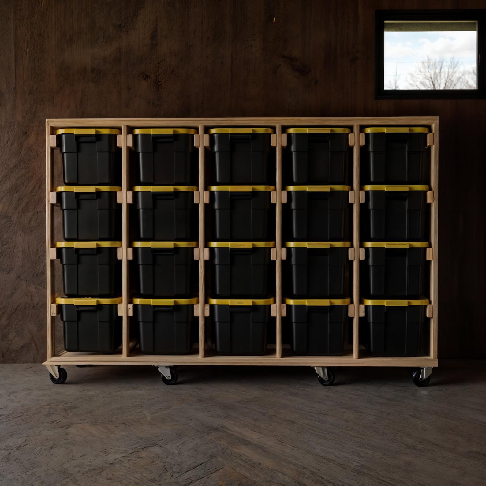 Tote Storage Shelves | Wooden Tote Holder | Diy Storage Shelf | Storage ...