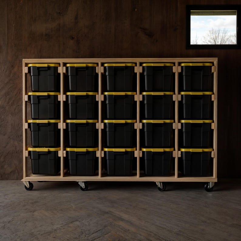 Tote Storage Shelves | Wooden Tote Holder | Diy Storage Shelf | Storage ...