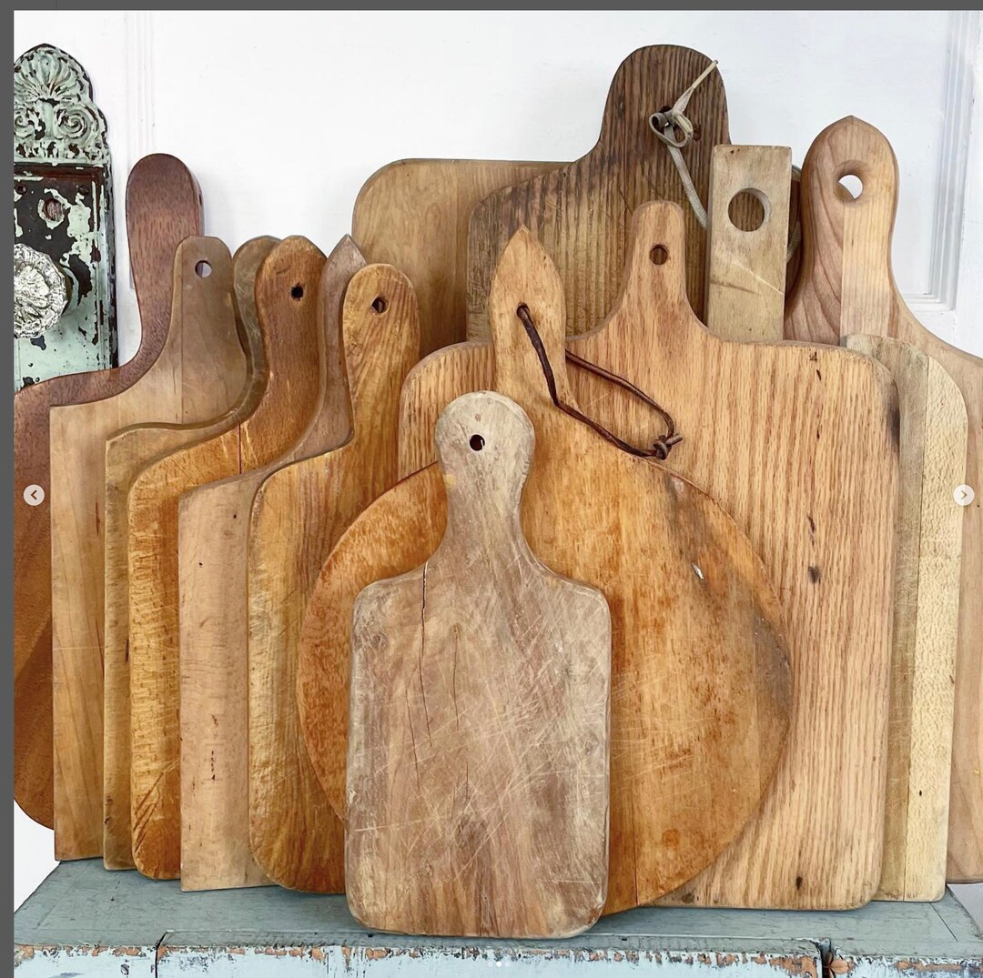 Vintage Cutting Board Wood Primitive Rustic Bread Breadboard Farmhouse ...