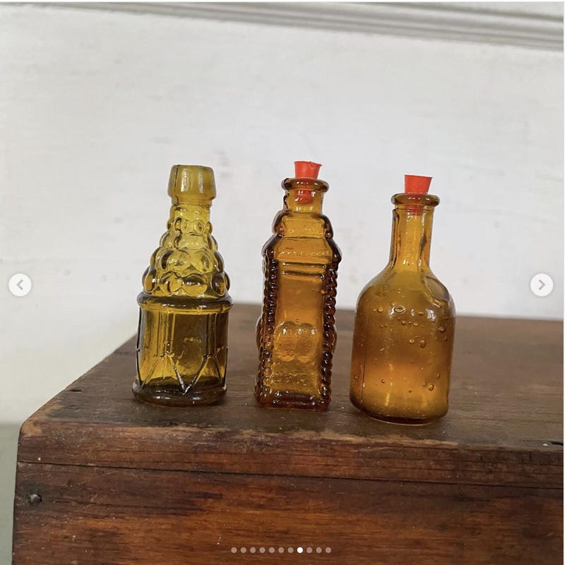 Wheaton Miniature Glass Bottle - Etsy