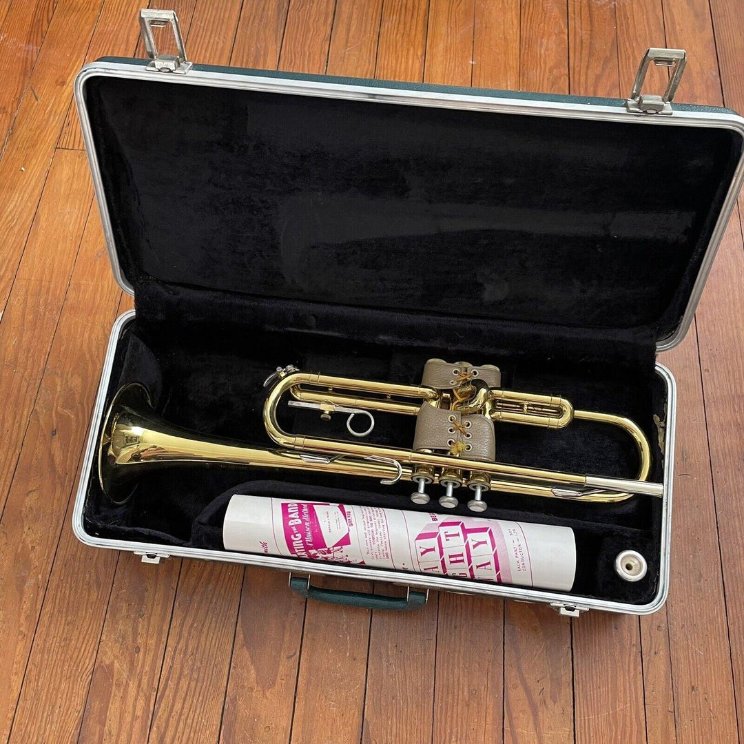 Vintage Bundy Selmer Vincent Bach Brass Trumpet MOP Keys Accessories ...