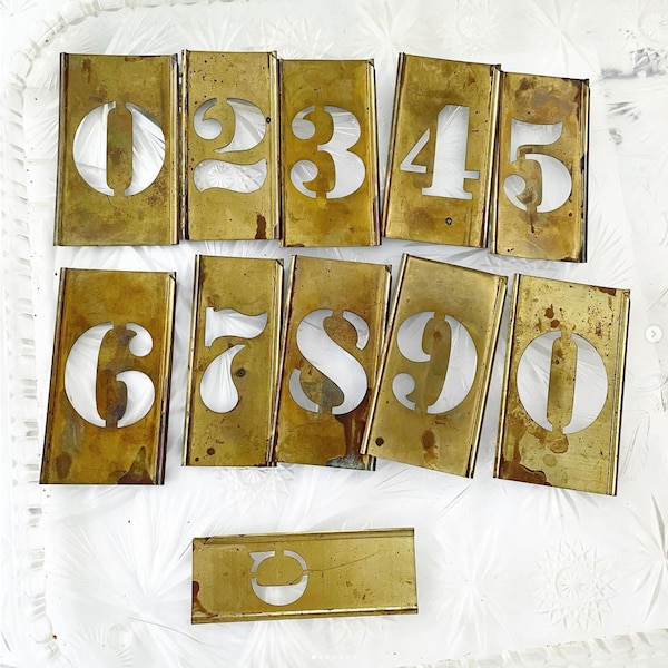 Brass Number Stencil - Etsy