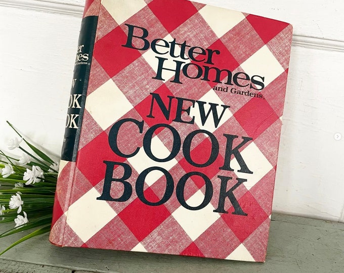 Vintage Better Homes & Gardens New Cookbook Red White Plaid Checked ...