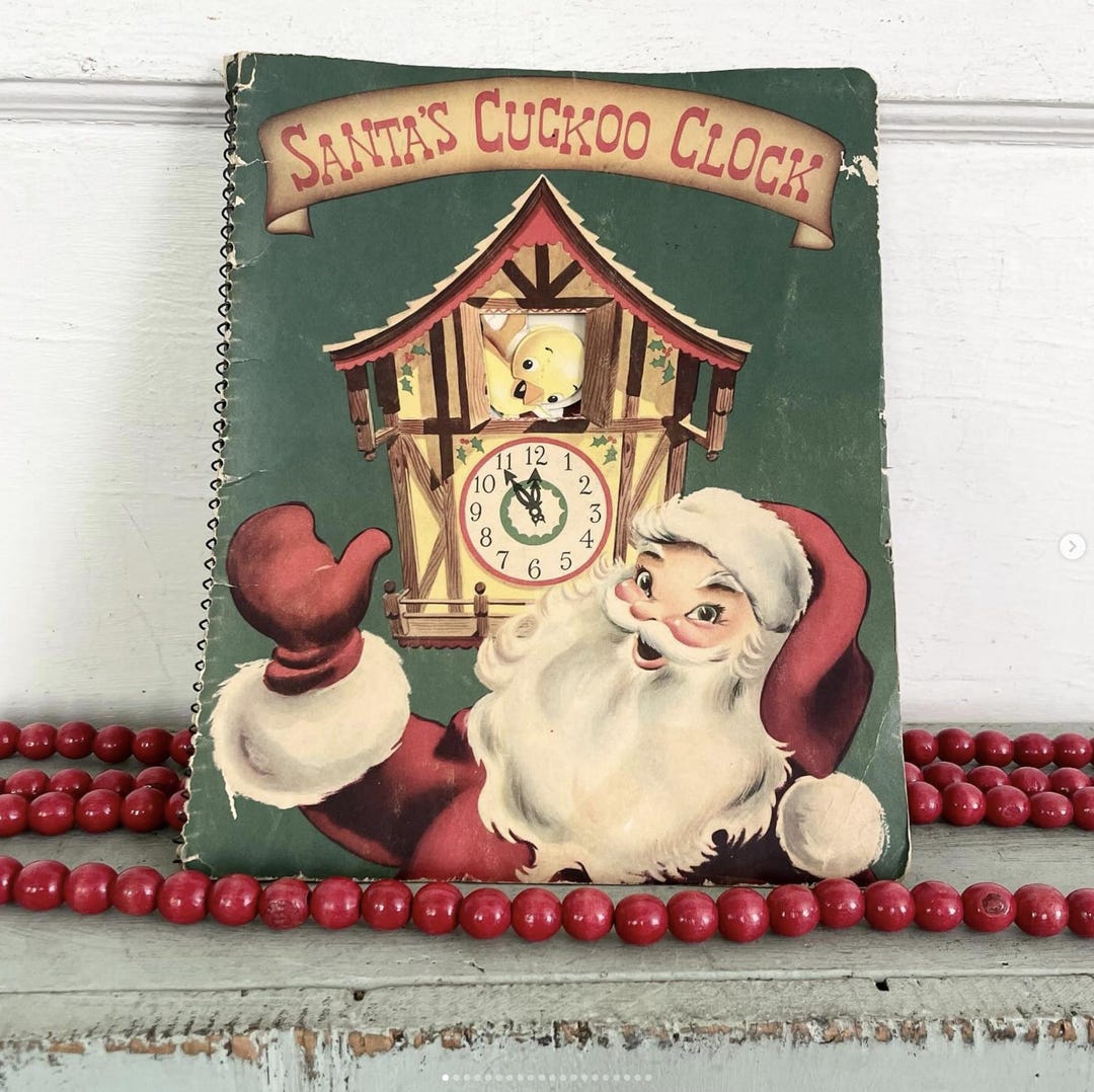 Vintage Christmas Book Santa’s Cuckoo Clock Christmas Story Pop up ...