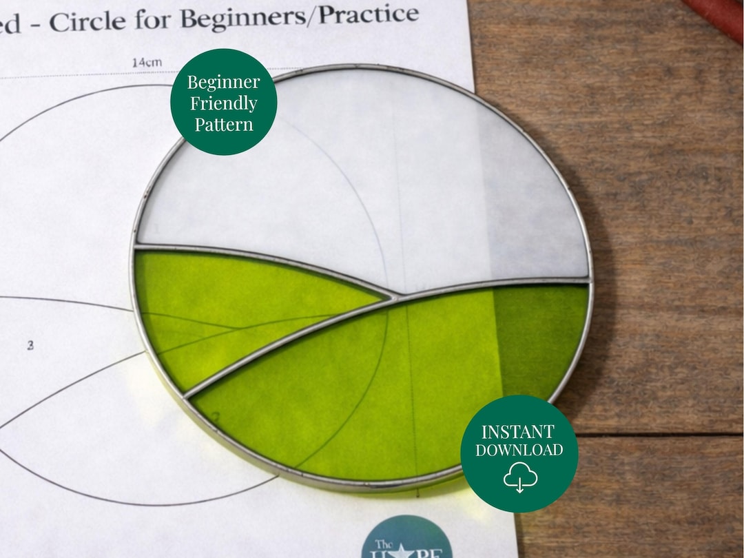 Circle Stained Glass Pattern | Beginner Round Suncatcher | Grounded ...