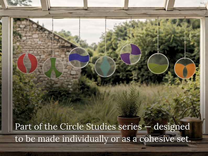 Circle Stained Glass Pattern | Beginner Round Suncatcher | Grounded ...