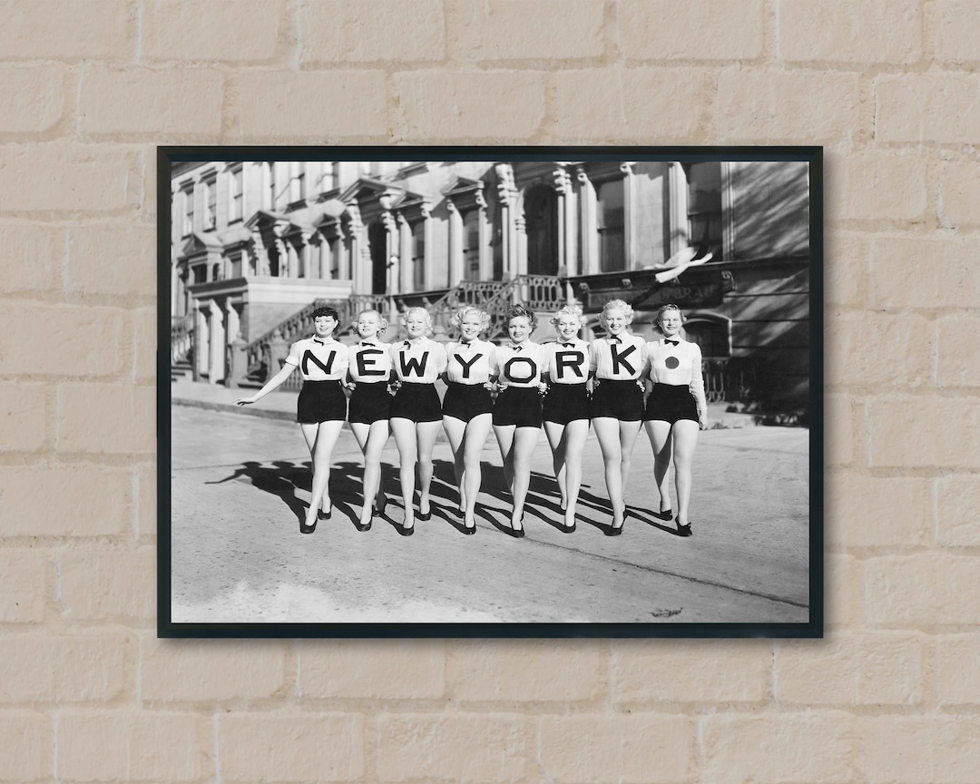 New York Girls Print,new York Chorus Line, Chorus Line Dancers, Vintage ...