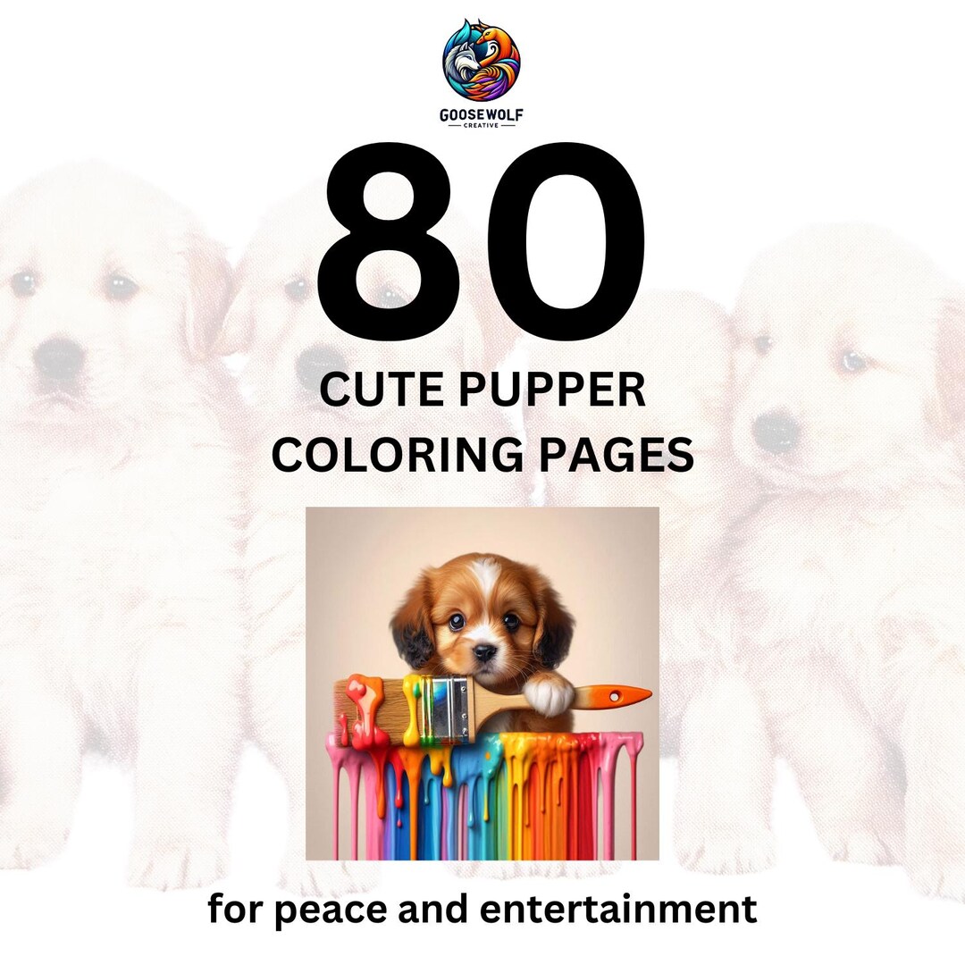 80 CUTE PUPPER Coloring Pages, High Quality, HD, Cute and Adorable Dogs ...