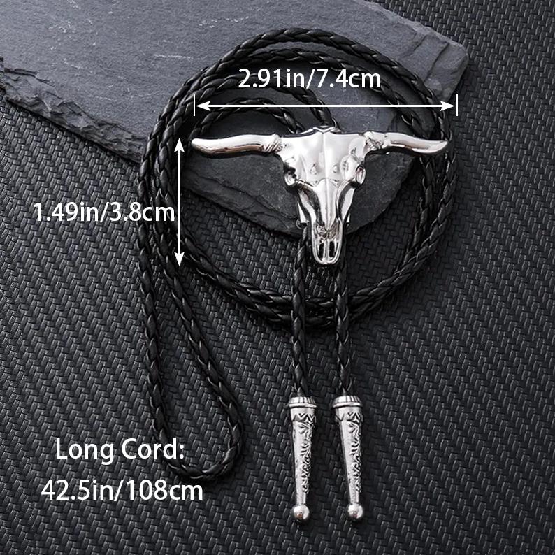 Bolo Ties, Western Bull Skull Bolo Tie, Bolo Tie With Adjustable ...