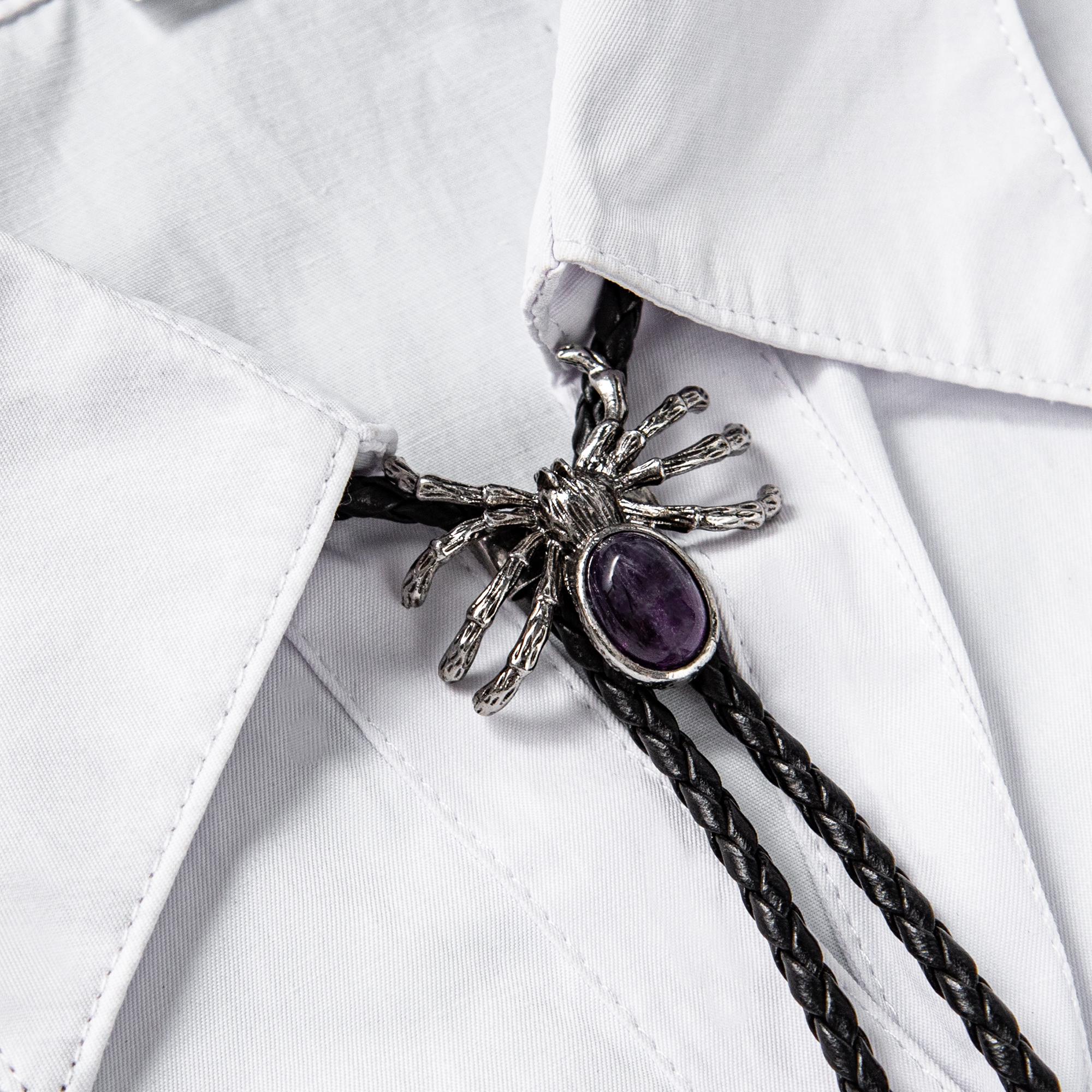 Bolo Ties, Spider Gem Bolo Tie, Bolo Tie With Leather Cord, Women Bolo ...