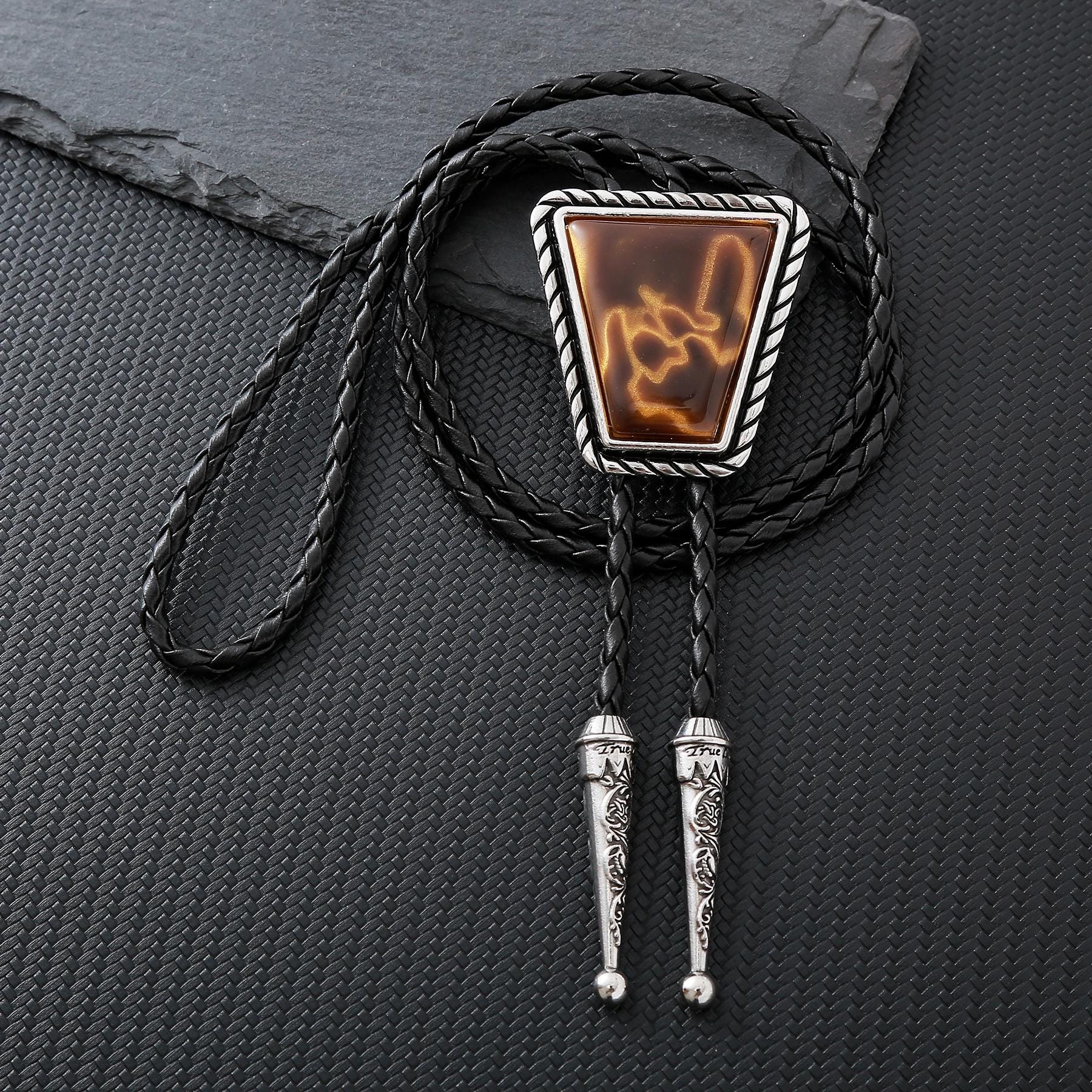 Green Stone Bolo Tie, Handcrafted Gemstone-inspired Bolo Ties, Men's ...