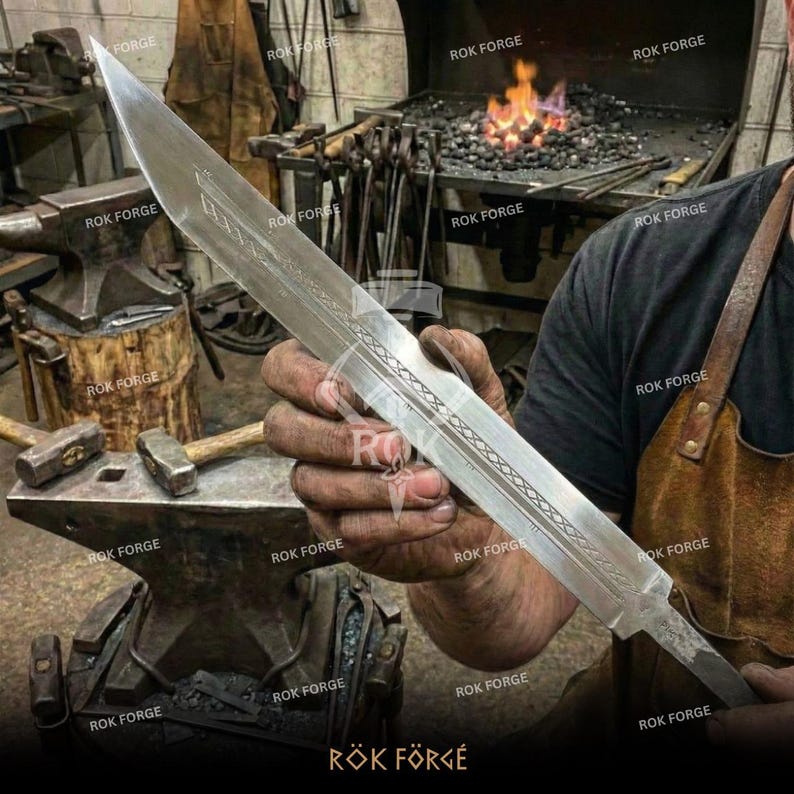 Custom Viking Seax Knife, Forged Medieval Style Knife, Viking Age ...