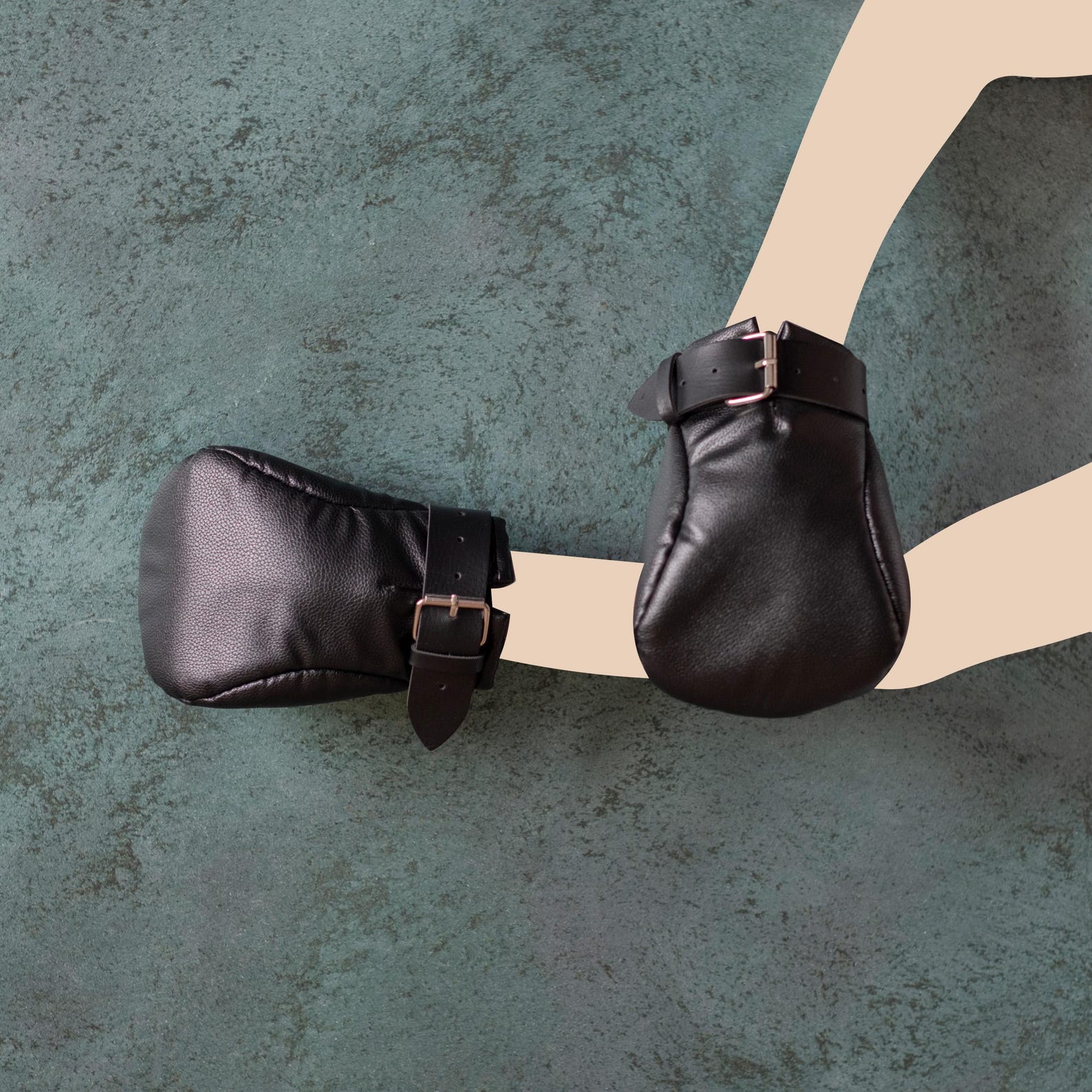 Leather Bondage Mittens, BDSM Glove Restraints, Submissive Gloves ...