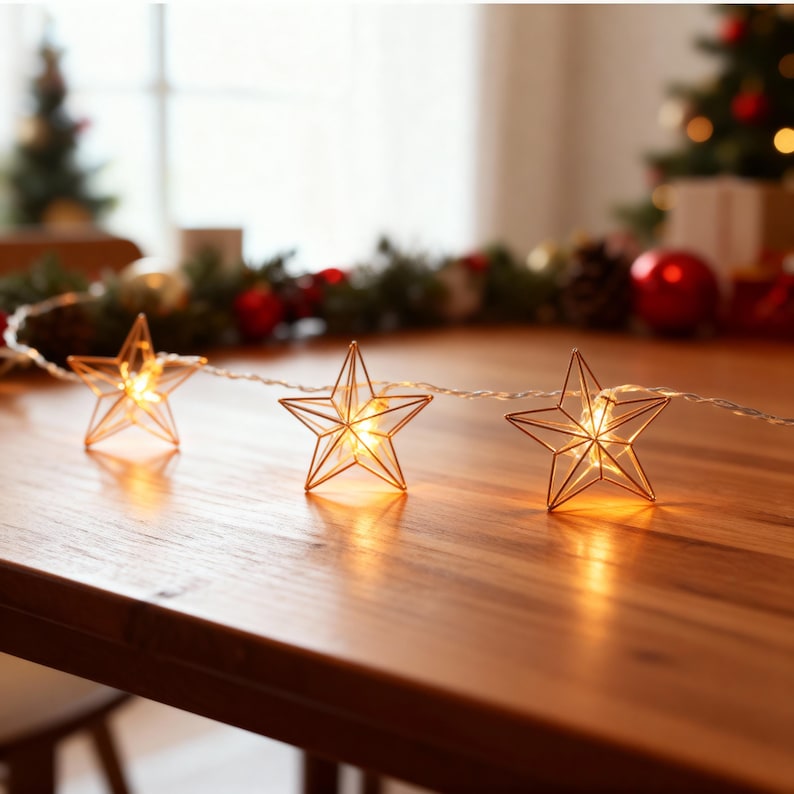 Star String Lights, Christmas Star Lights,led Star Garland,holiday ...