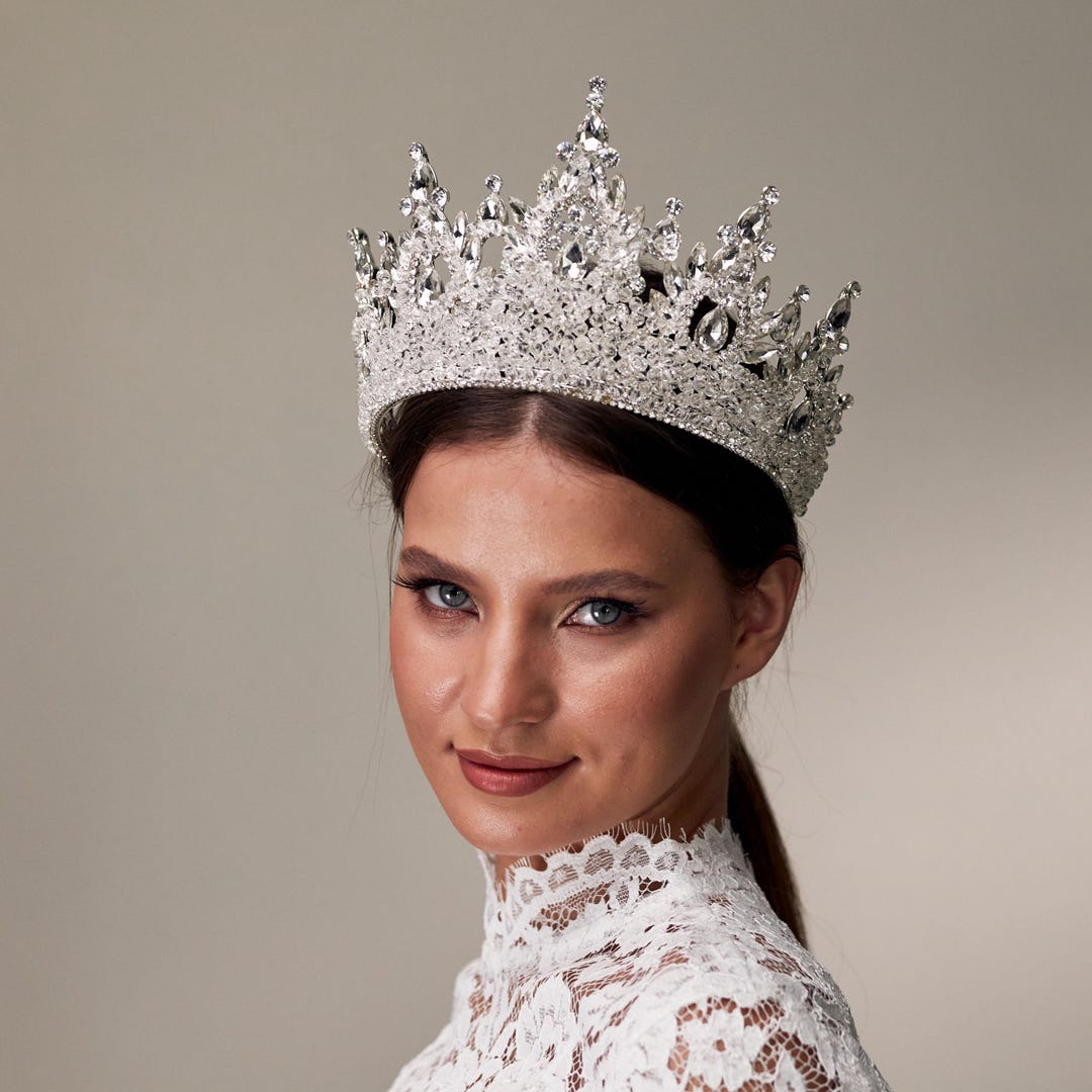 Royal Wedding Crowns, Big Tiara, Crown for Bride, Luxury Bridal Tiara ...