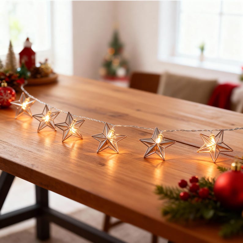 Star String Lights, Christmas Star Lights,led Star Garland,holiday ...