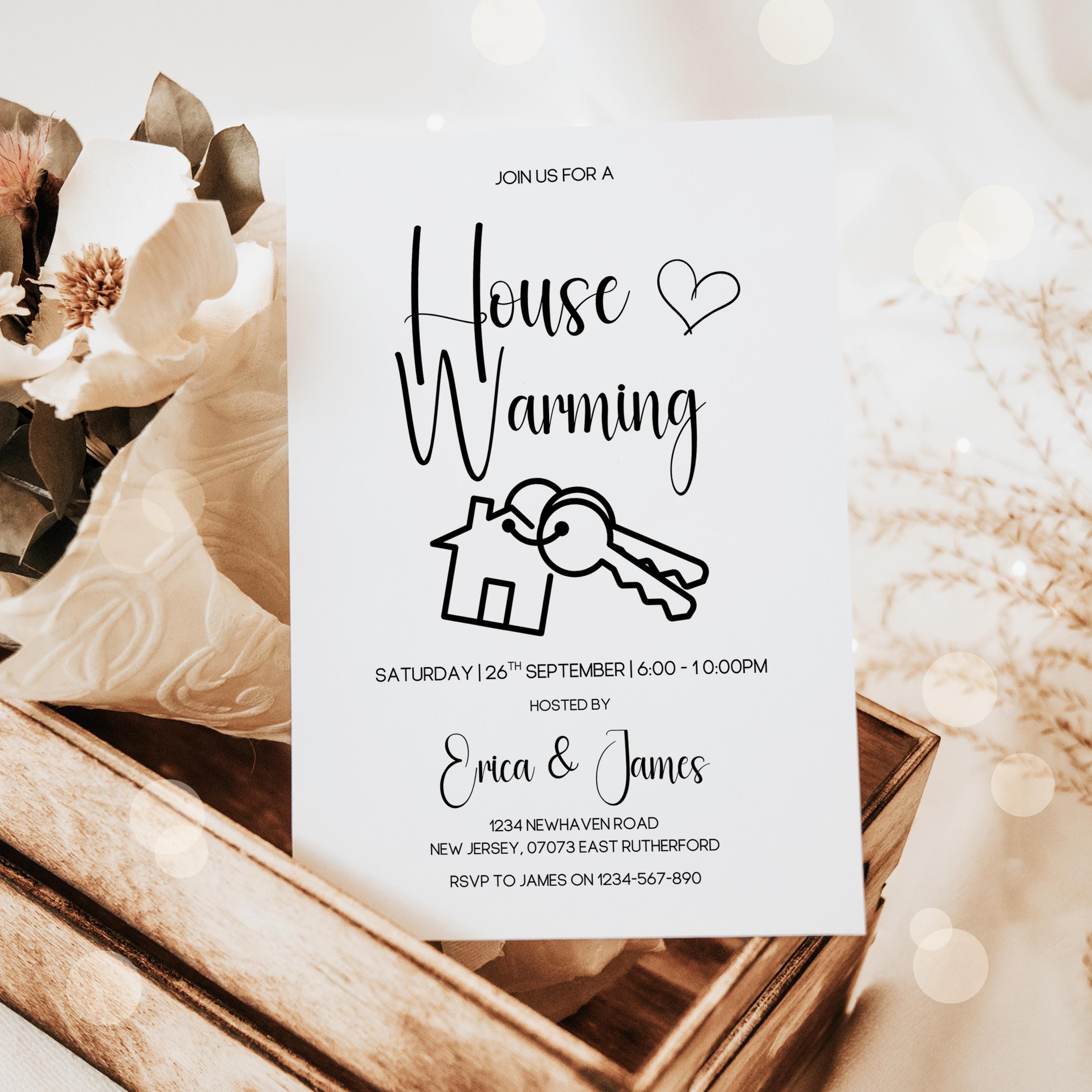 Editable House Warming Invitation, House Warming Party, Modern ...