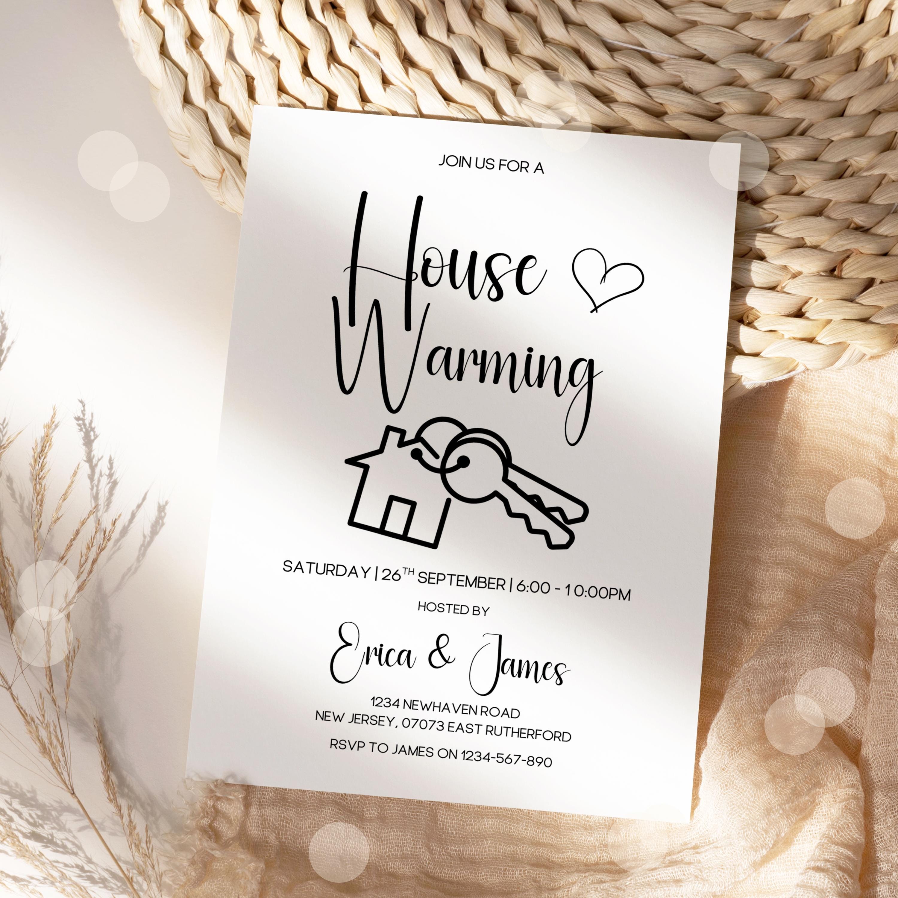 Editable House Warming Invitation, House Warming Party, Modern ...