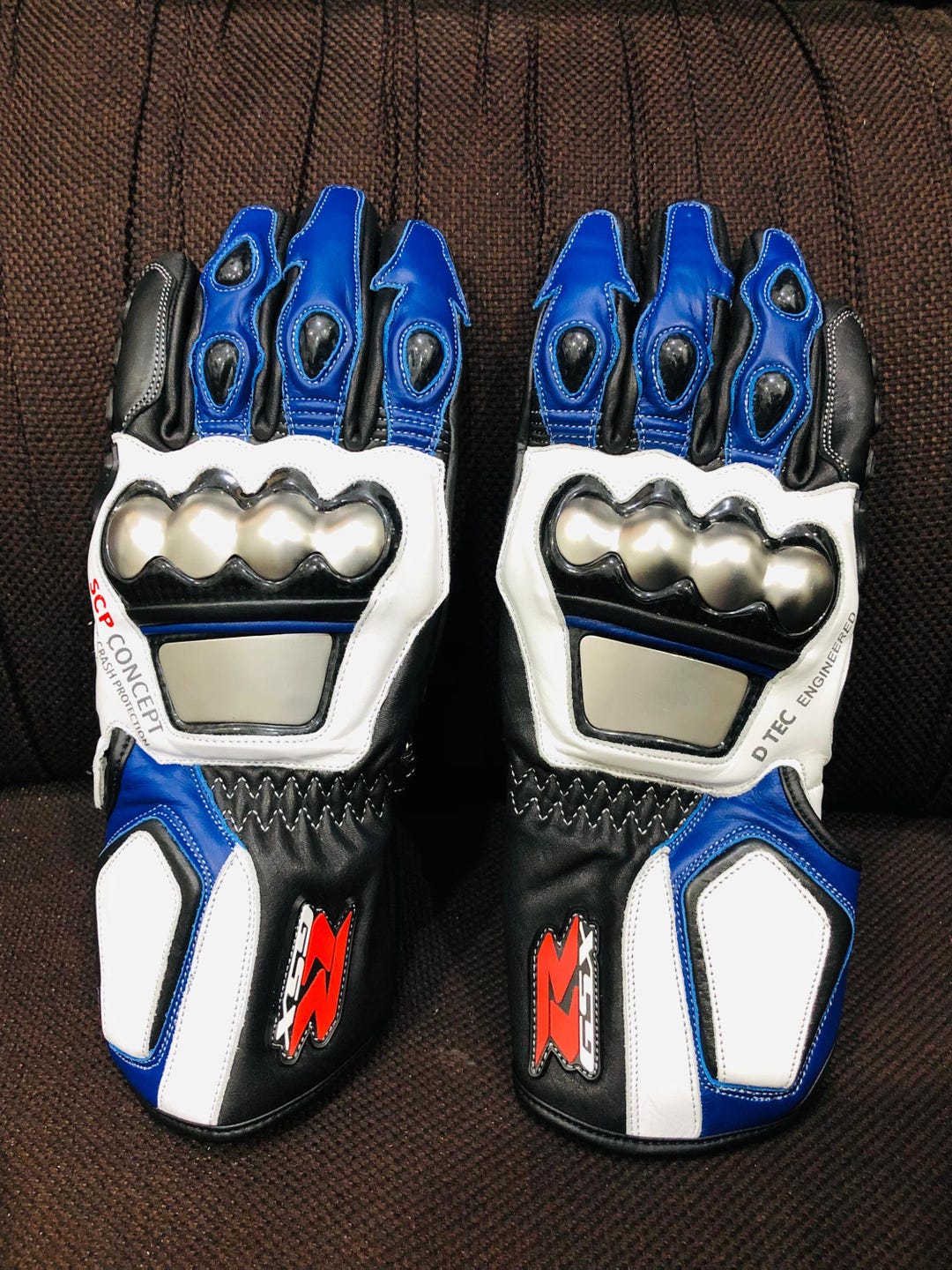 GSX-R Unisex Leather Classic Motorcycle Gloves – Motocross Racing ...
