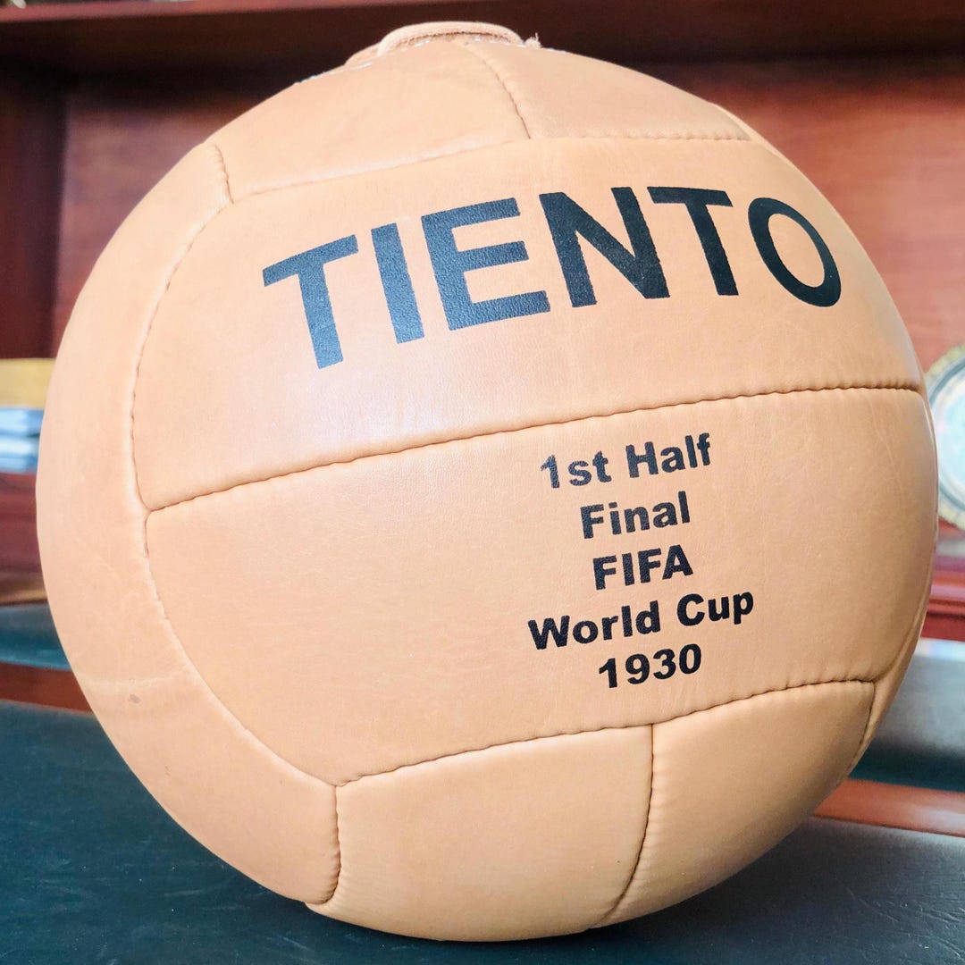 1930 Handmade TIENTO Model 1st Half Final Match Famous Leather Soccer ...