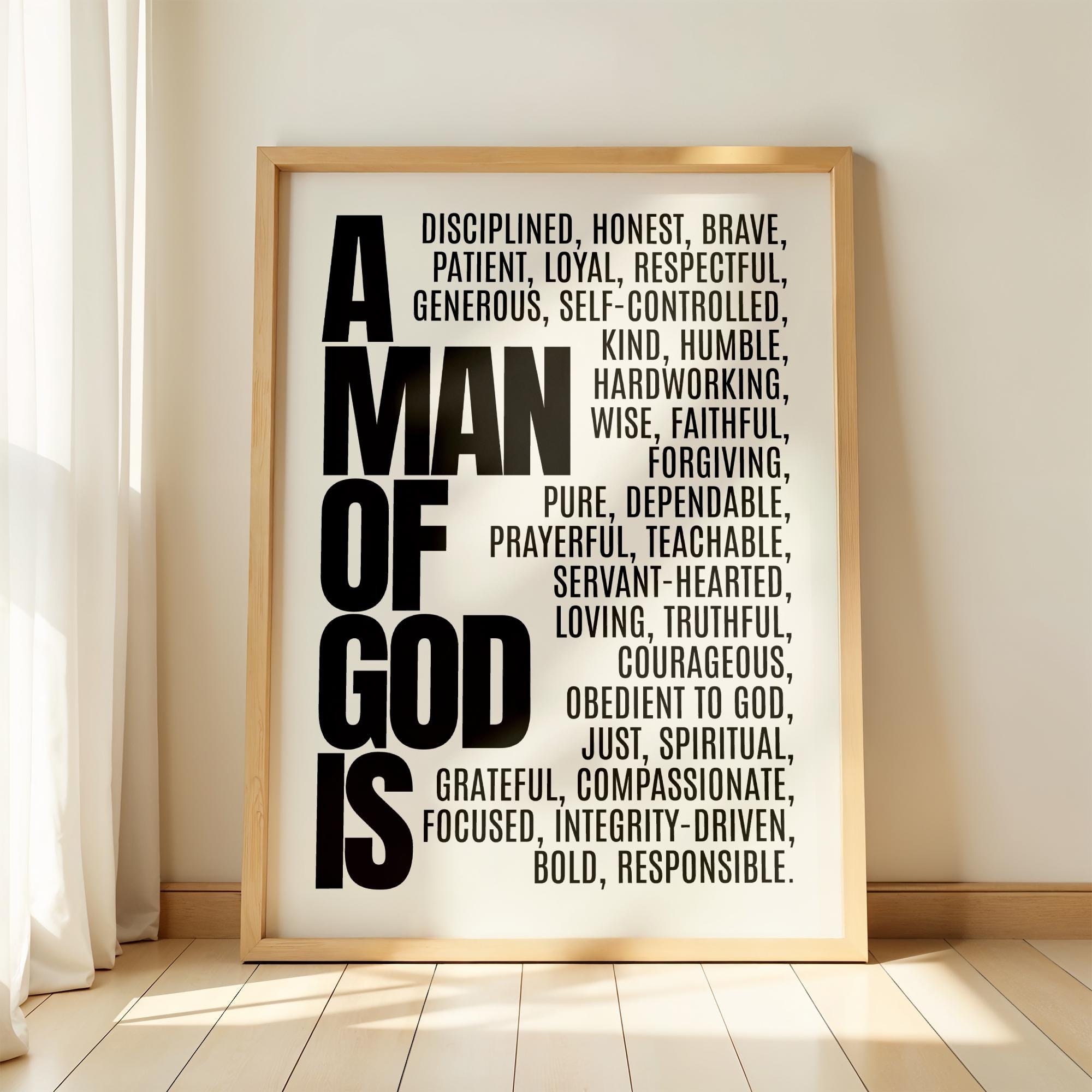 Teen Boy Room Decor Christian Wall Art Boy Scripture Art Black White ...
