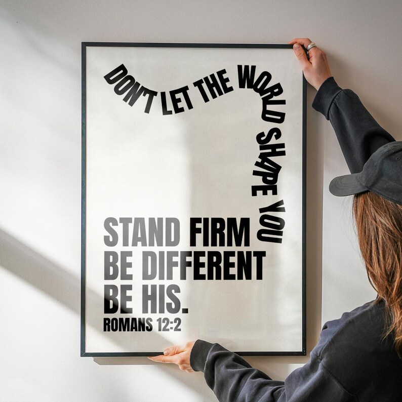 A Man of God is Poster for Teen Boy Wall Art | Black White Wall Art ...