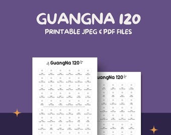Guangna 240 Acrylic Markers Color Chart – Printable JPEG & PDF Files - Etsy