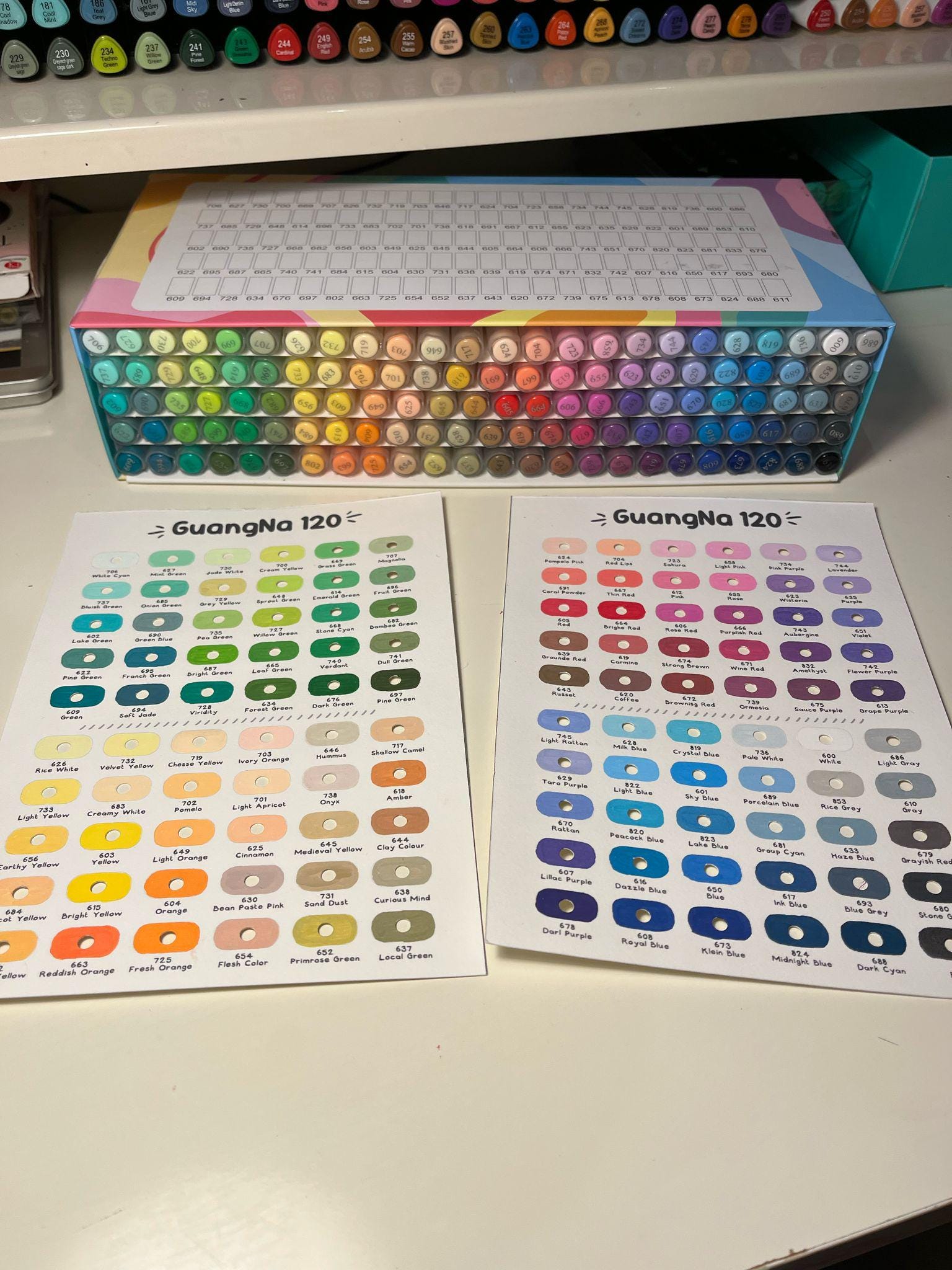 Guangna 120 Color Chart – Printable JPEG & PDF Files - Etsy Australia