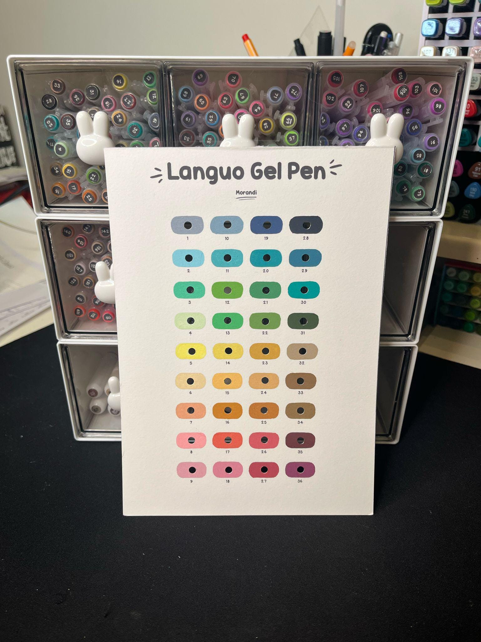 Languo Gel Pen Color Chart – Printable JPEG & PDF Files - Etsy