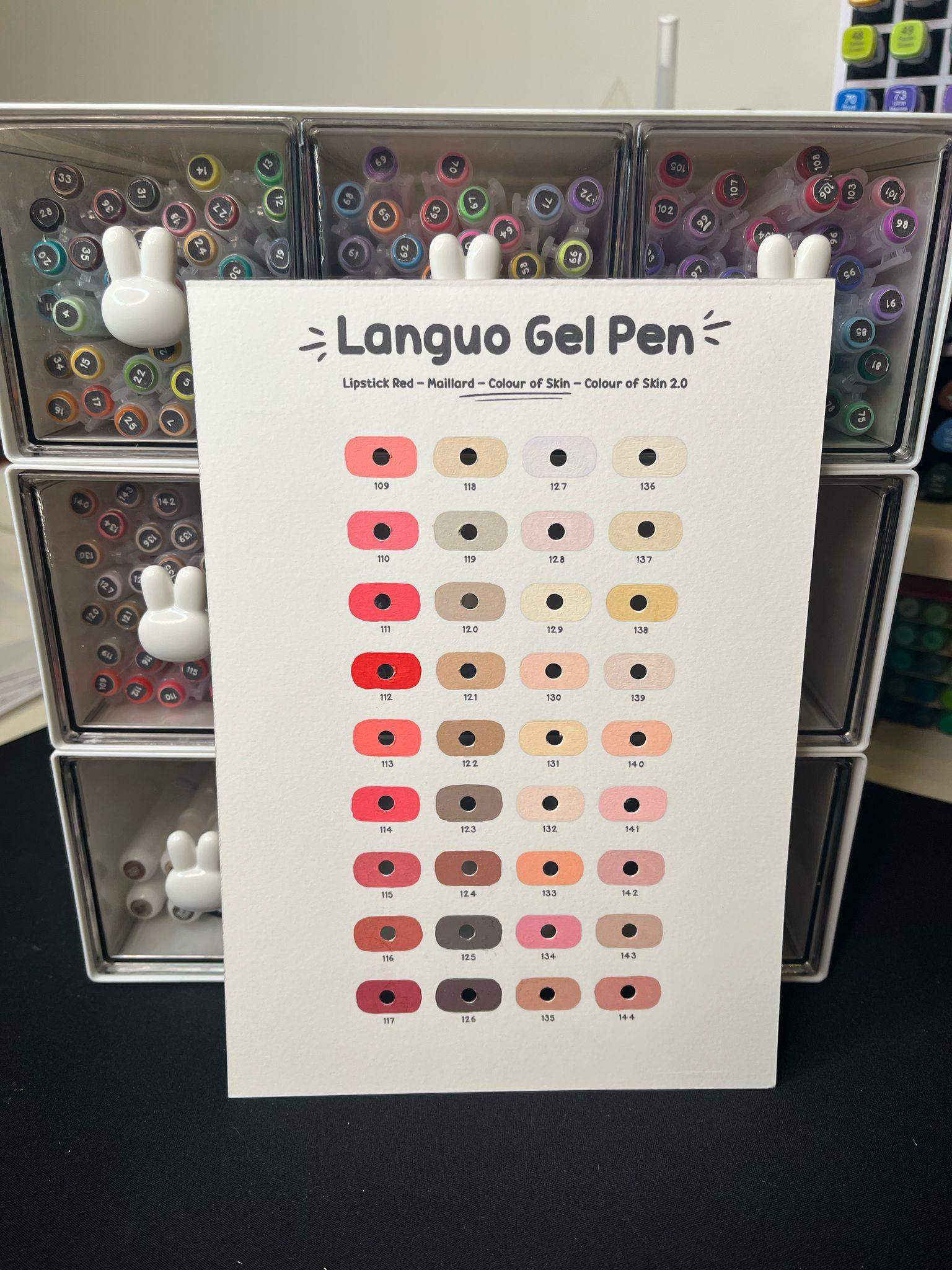 162 Languo Gel Pen Color Chart – Printable JPEG & PDF Files - Etsy