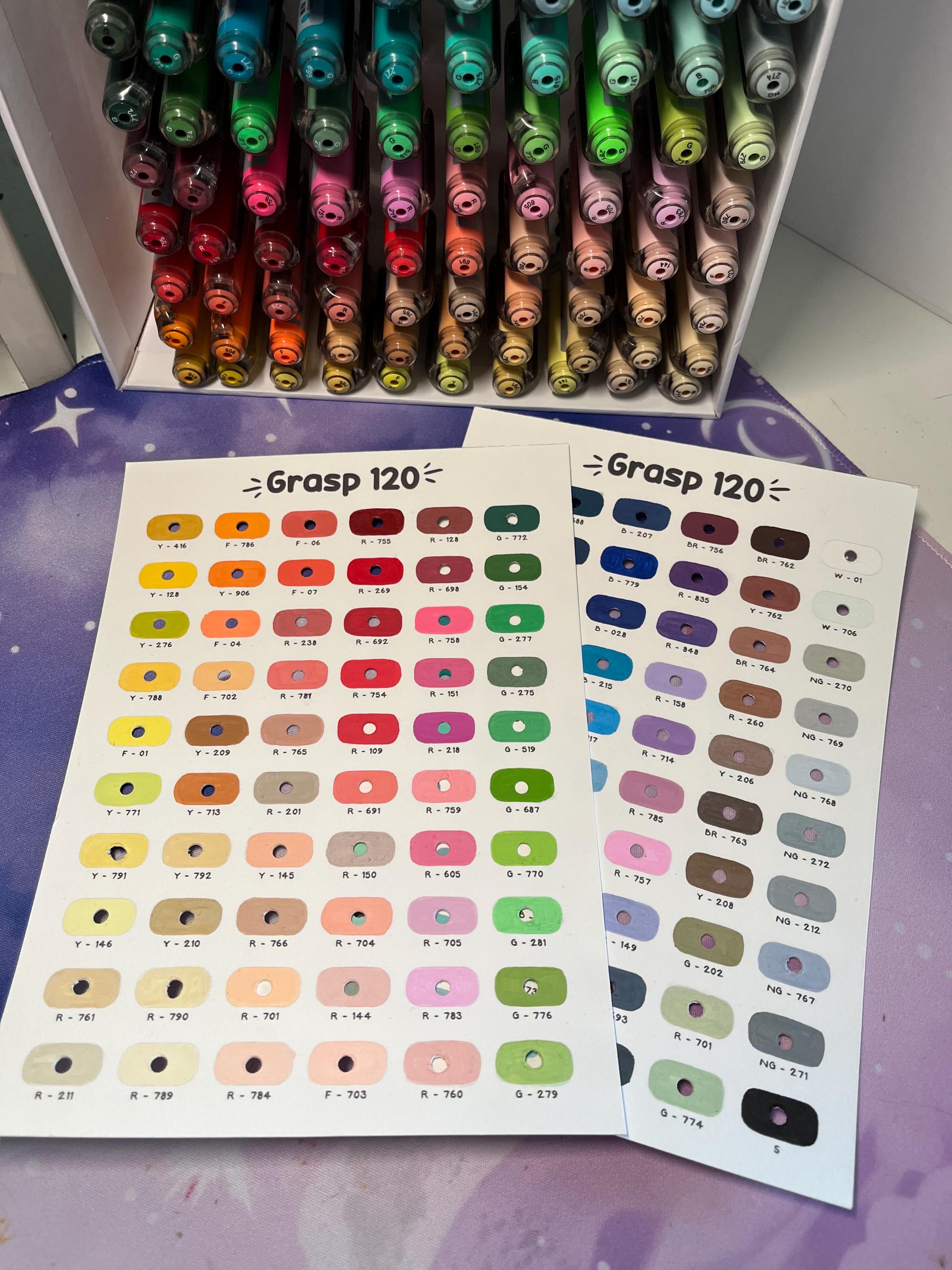 Grasp 120 Color Chart - Printable Swatch Chart - Etsy