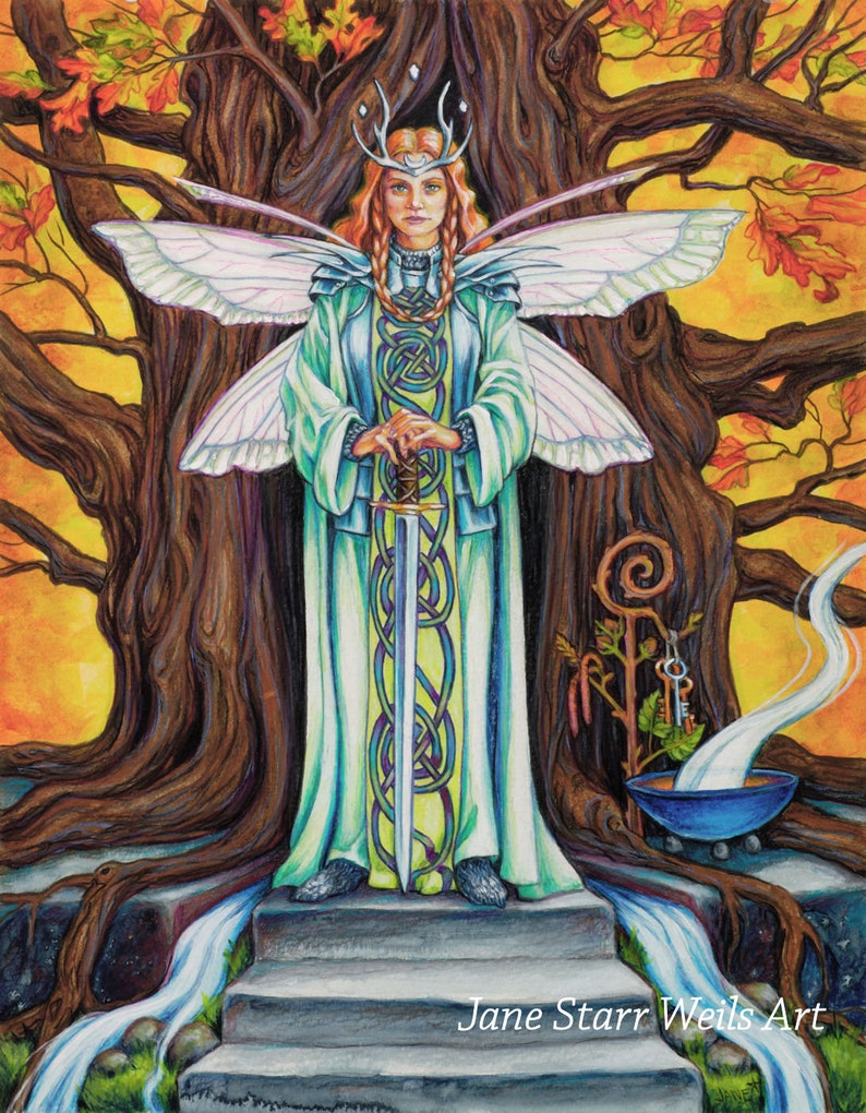 Faerie Guardian of Avalon by Artist Jane Starr Weils - Etsy