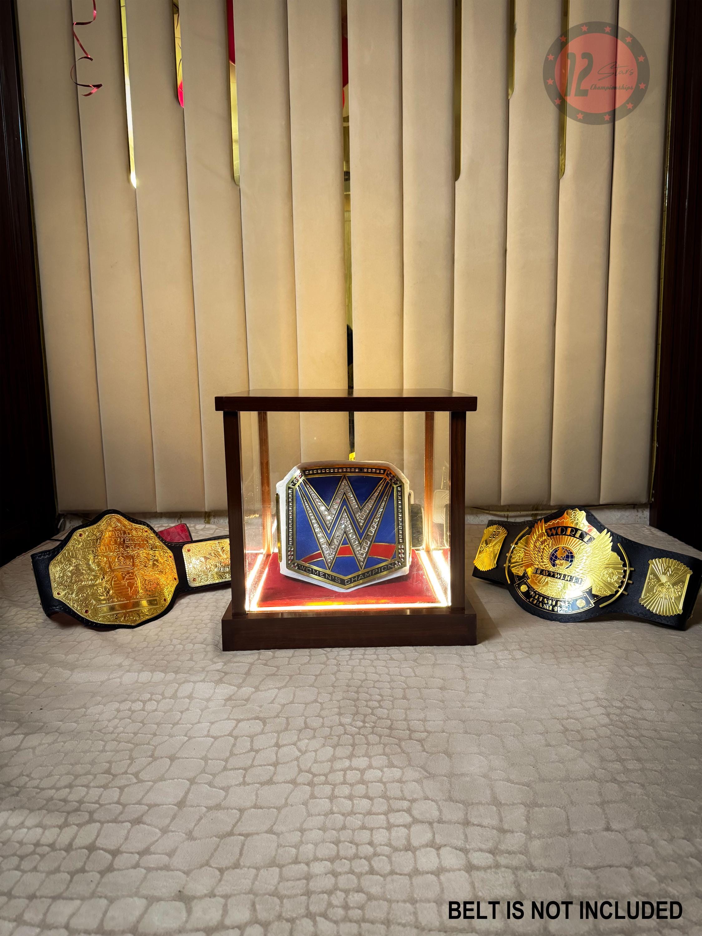 Custom Handmade Wrestling Belt Display Box/case | Wood UV Acrylic Led ...