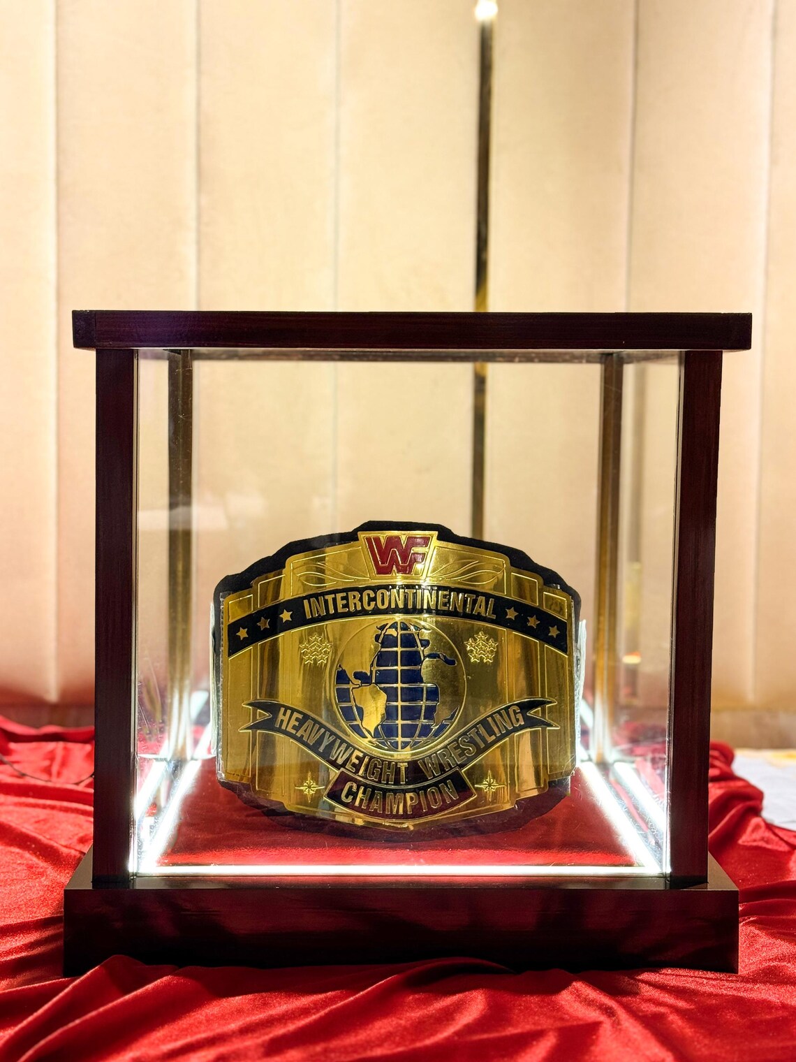 Custom Handmade Wrestling Belt Display Box/case | Wood UV Acrylic Led ...