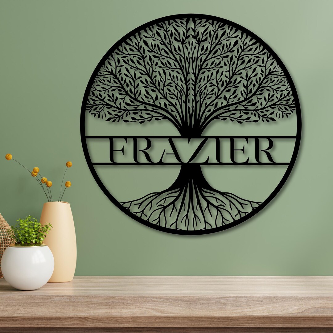 Custom Tree of Life Name Sign, Metal Home Sign, Anniversary Gift ...