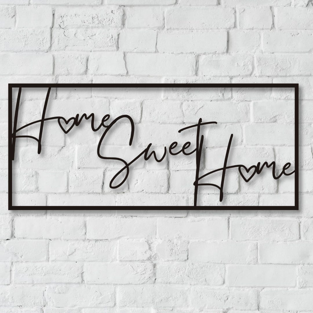 Home Sweet Home Sign, Metal Front Door Sign, Home Decor, Welcome Signs ...