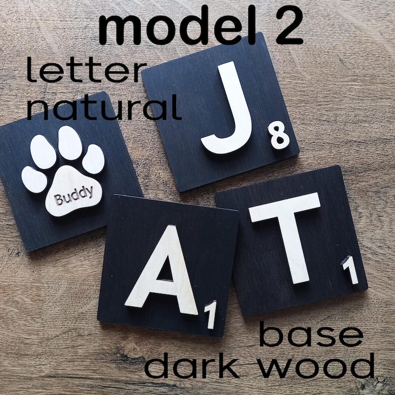 Custom Wooden Scrabble Tiles – Personalized Wall Art, Family Name Decor ...