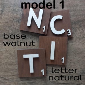 Personalized Wooden Scrabble Tiles – Custom Name Wall Decor, Rustic ...