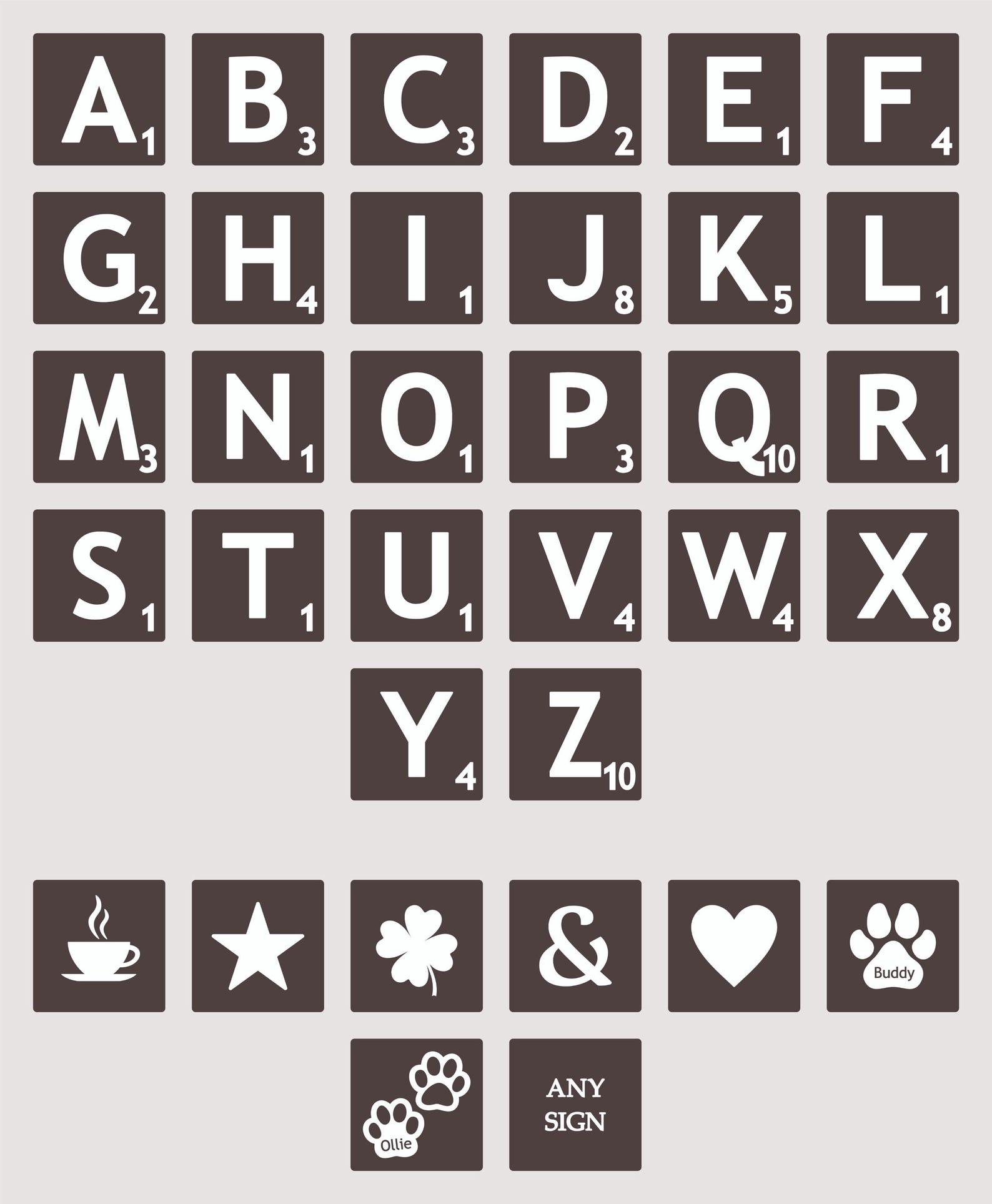 Custom Wooden Scrabble Tiles – Personalized Wall Art, Family Name Decor ...