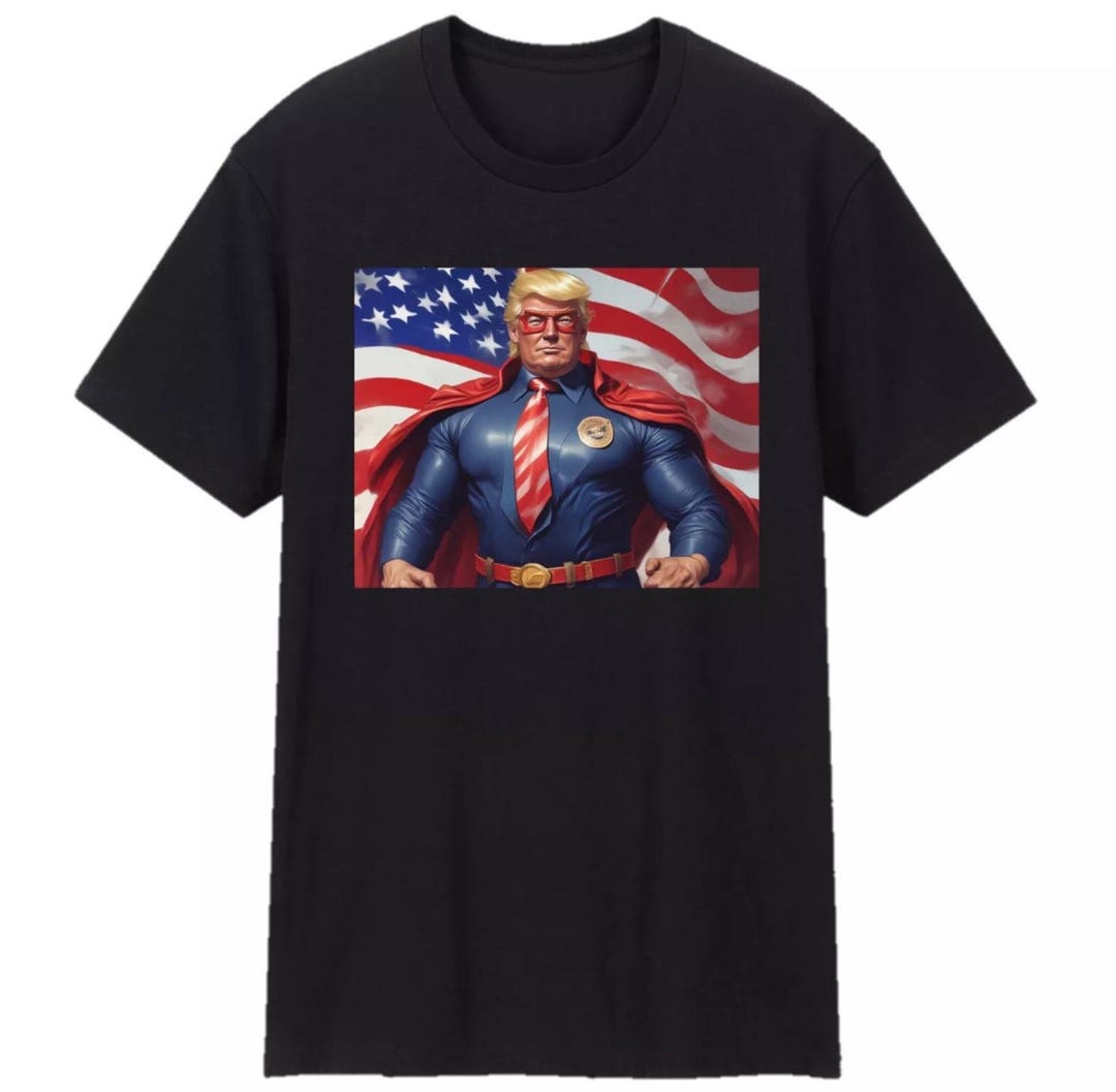 Donald Trump Captain America Crazy Funny Trumpster Tee Shirt MAGA Size ...