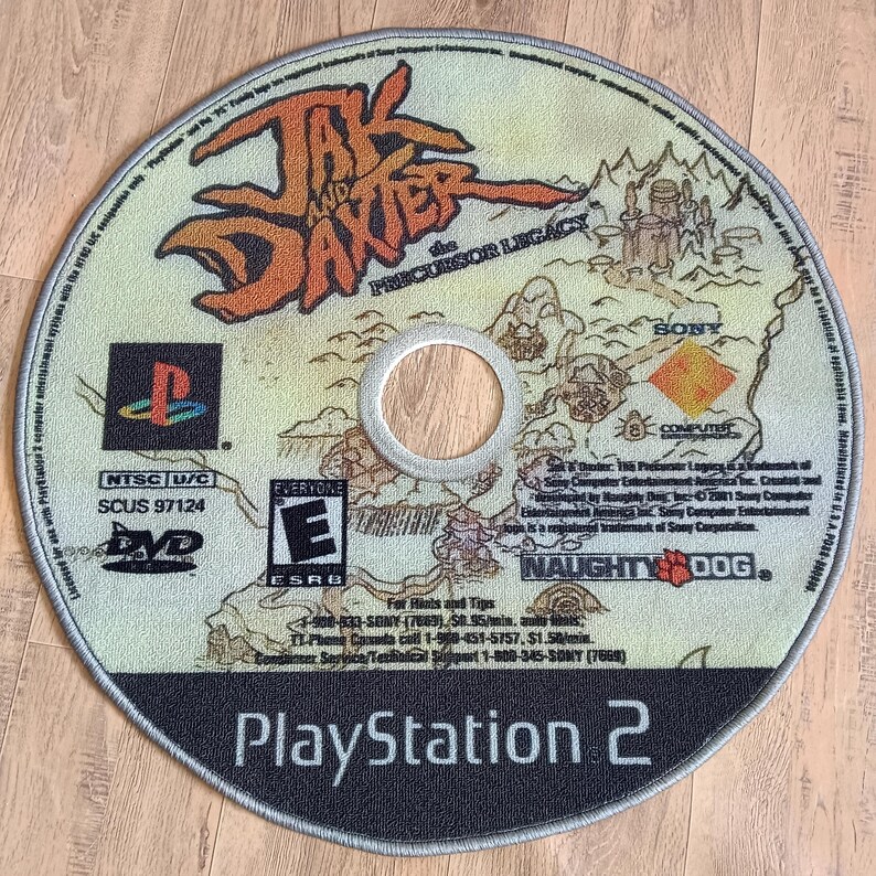 Jak and Daxter Rug, Jak and Daxter Gift, Xbox Gift, Play Rug, Cd Rug ...