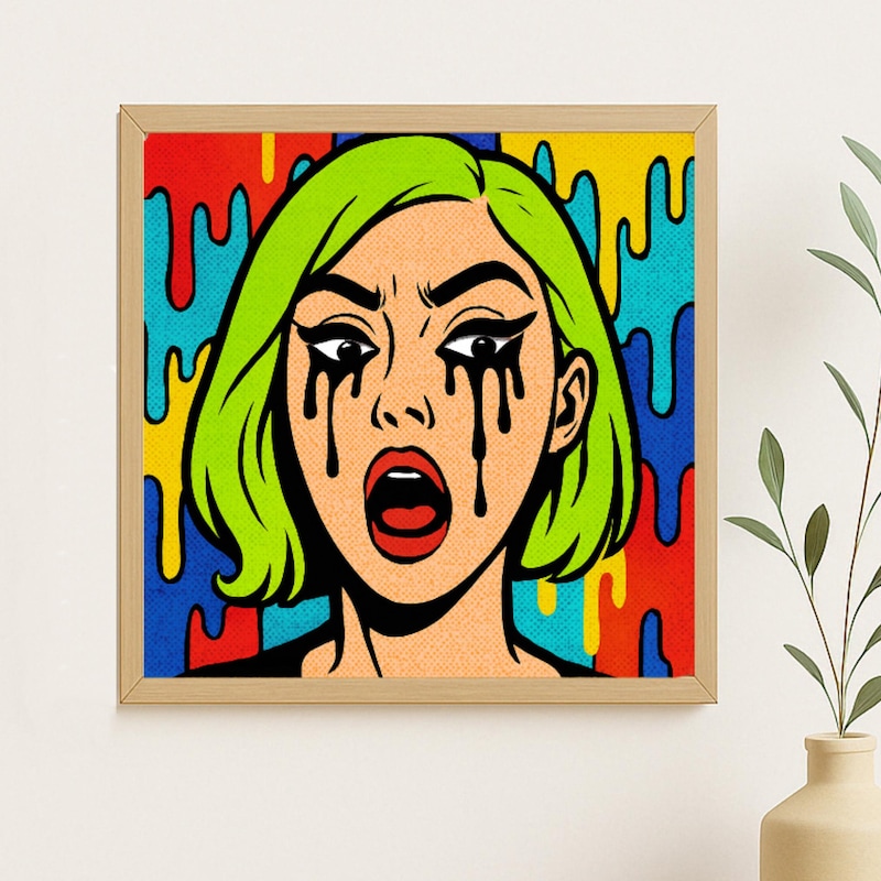 Crying Comic Girl - Etsy