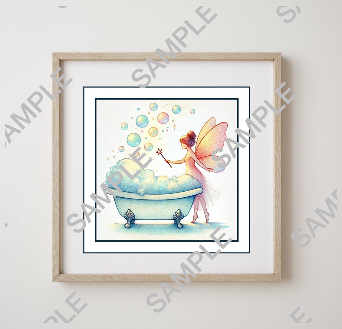 Whimsical Fairy Bubble Bath Print – Enchanting Bathroom Wall Art for ...