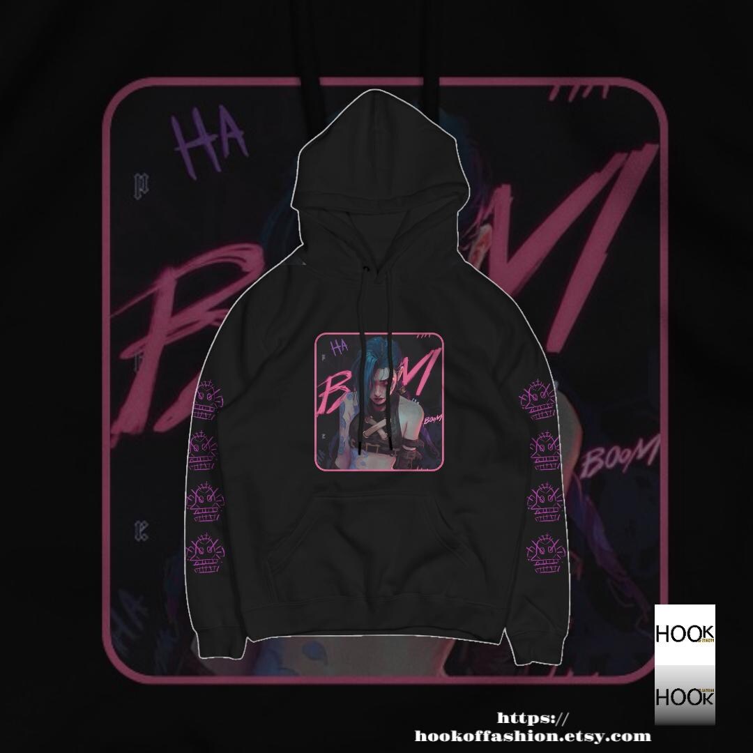 Jinx Hoodie Unisex | Arcane Anime Pullover | League of Legends Hoodie ...