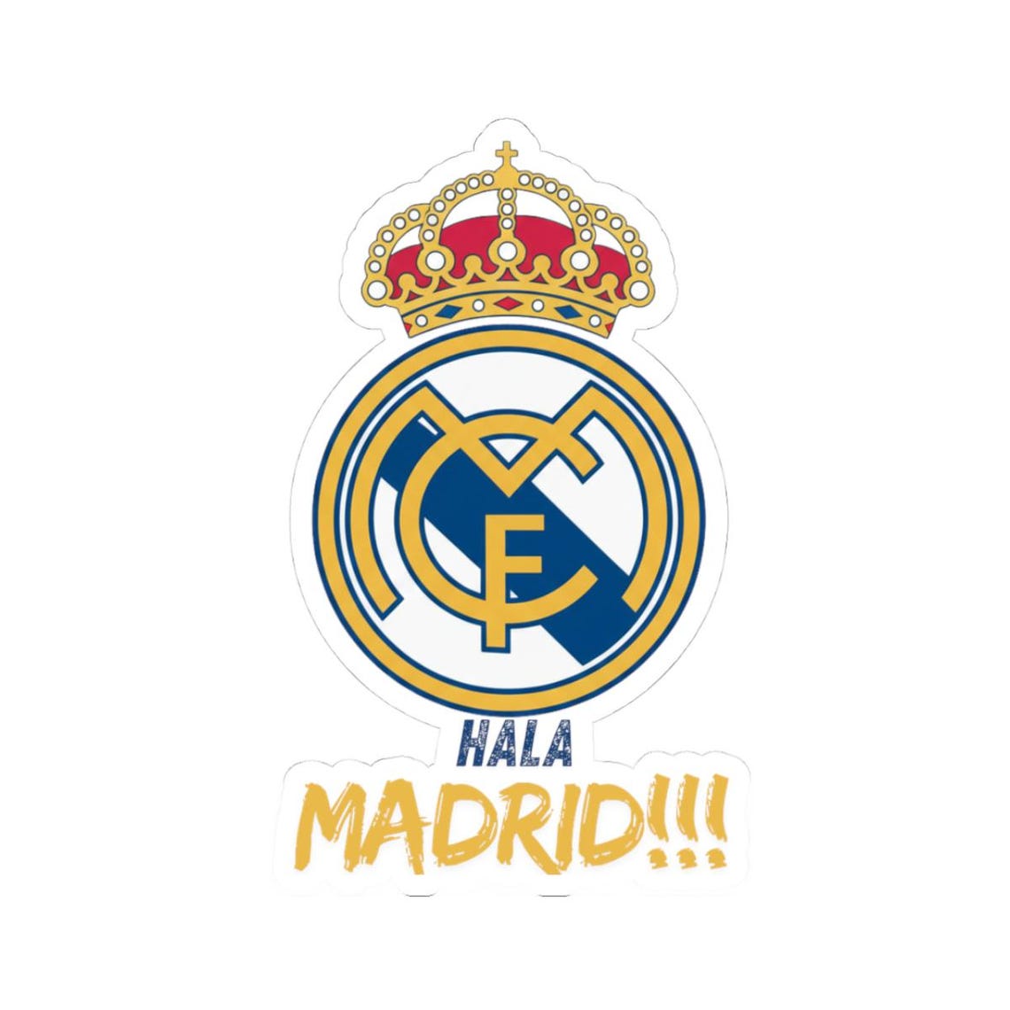 Real Madrid Crest Sticker | HALA MADRID! Vinyl Decal - Etsy