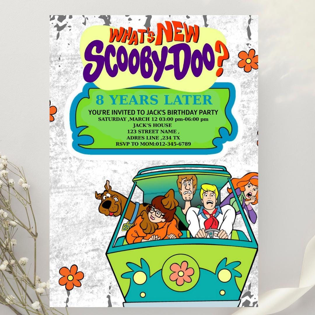 Scooby Doo Birthday Invitation Editable Template | Scooby Party Invite ...