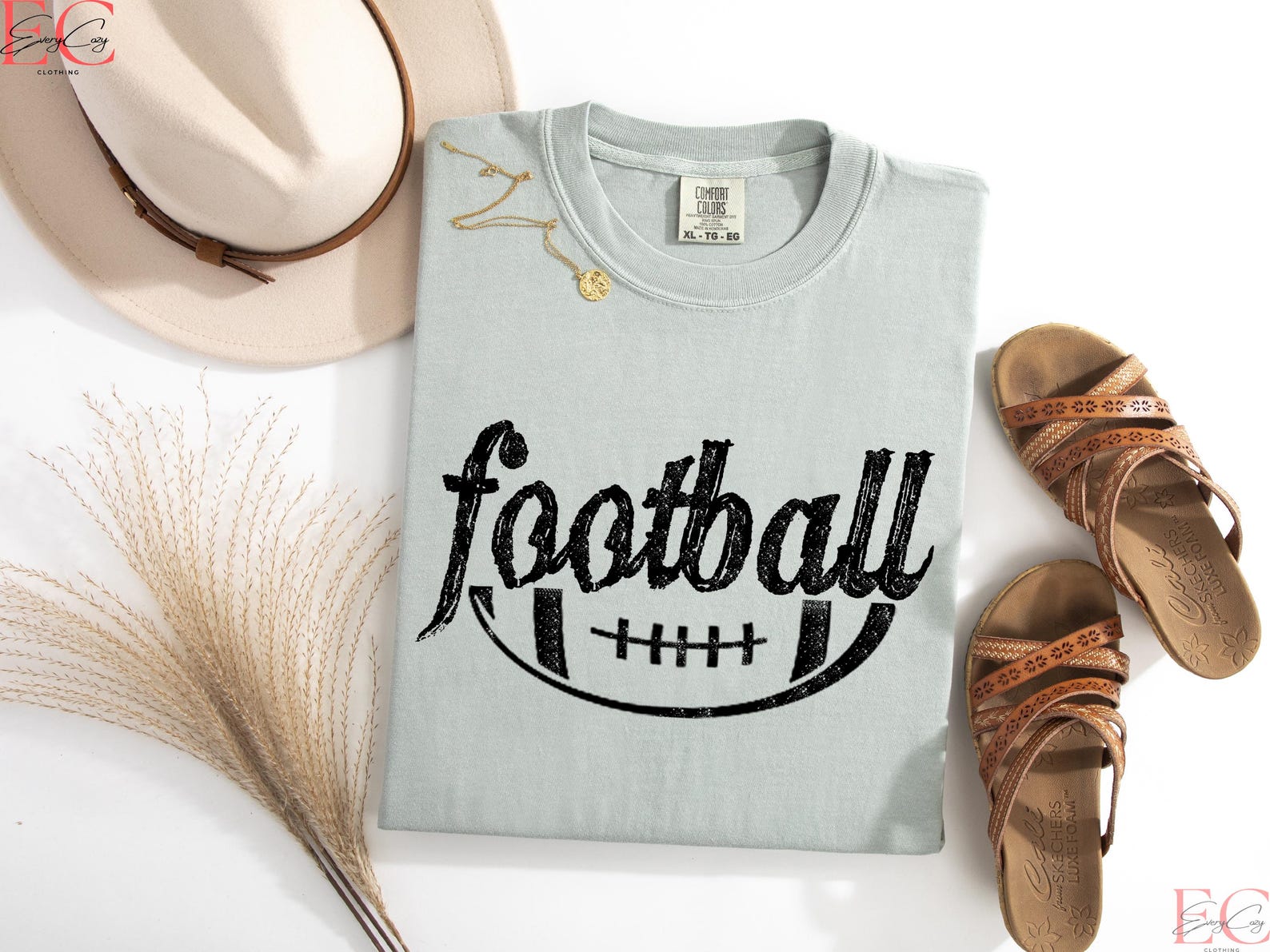 Comfort Colors® Football Shirt, Retro Football Tee, Football Gift ...