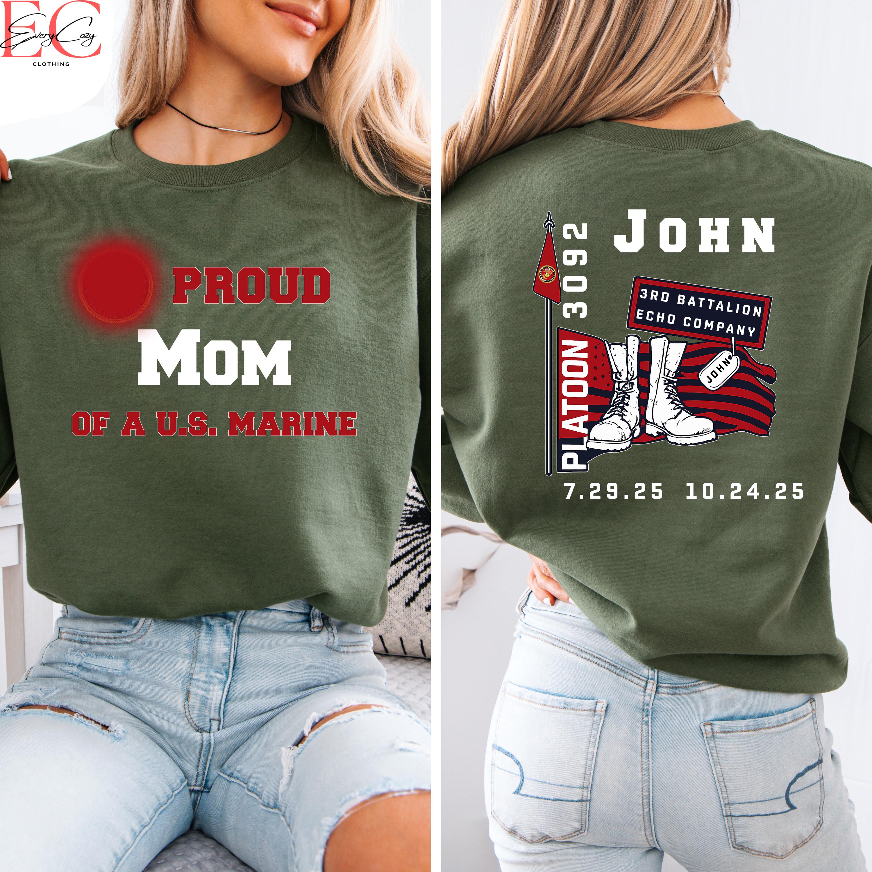 Custom USMC Sweater Graduation Marines Sweatshirt Gift for Proud Family ...