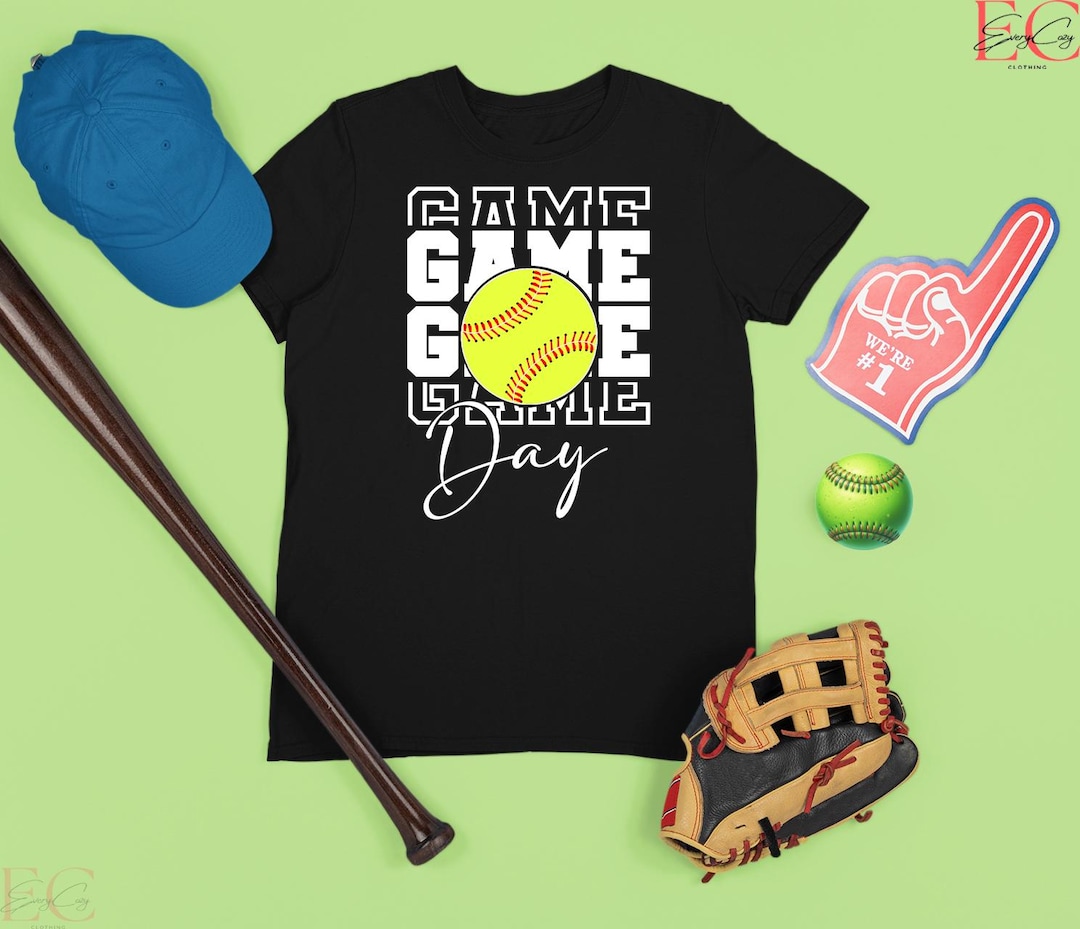 Softball T Shirt Game Day Tee Softball Dad Shirt Gift for Sports Mom ...